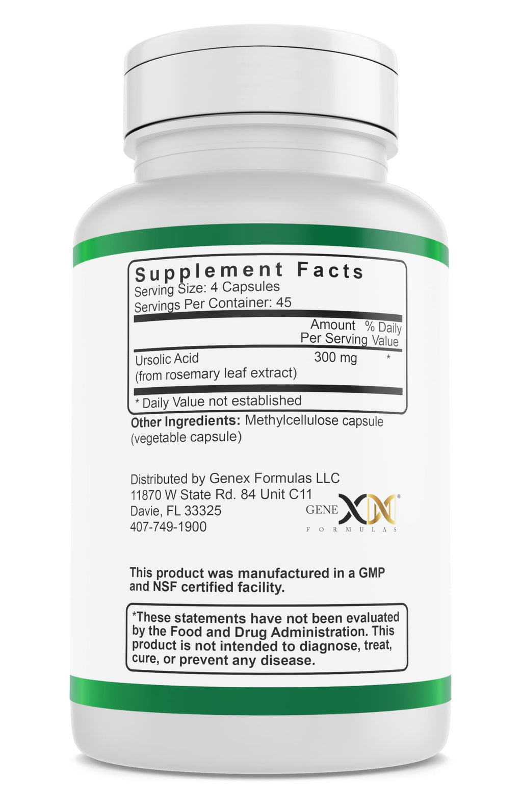 Gluten free Ursolic Acid capsules
