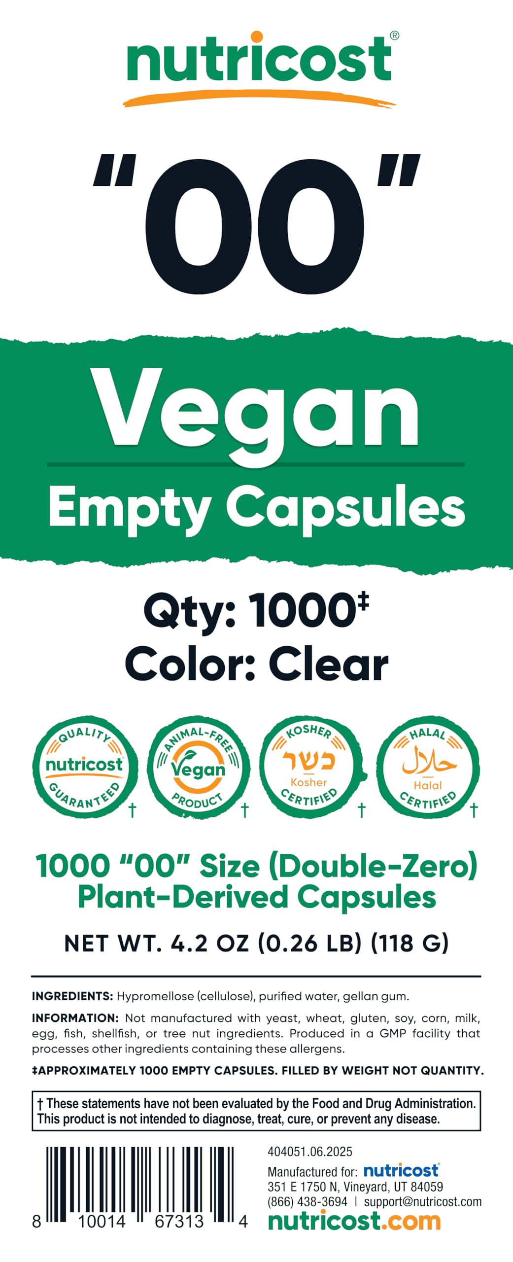 gluten-free vegan capsule options
