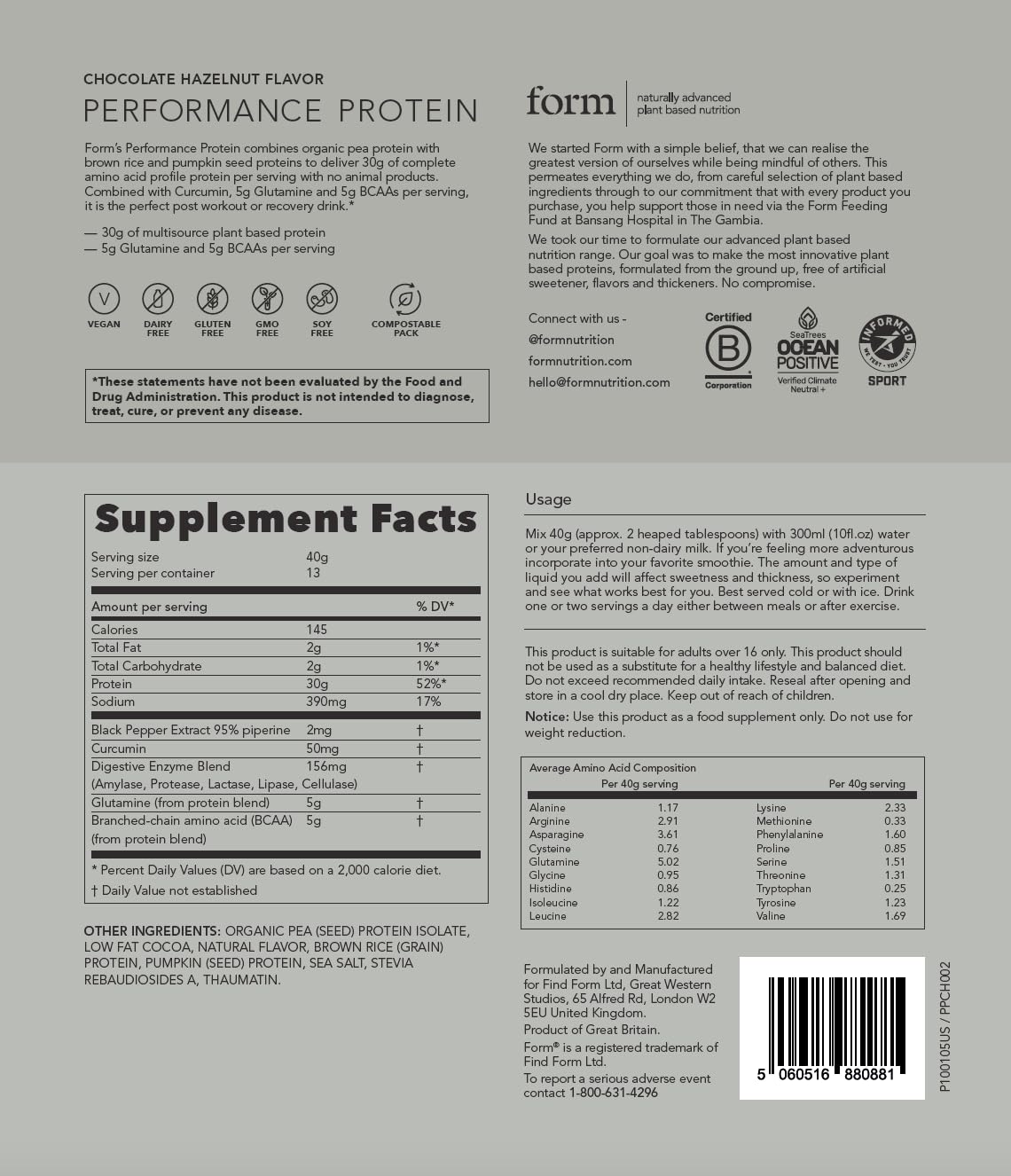 gluten-free vegan protein powder option