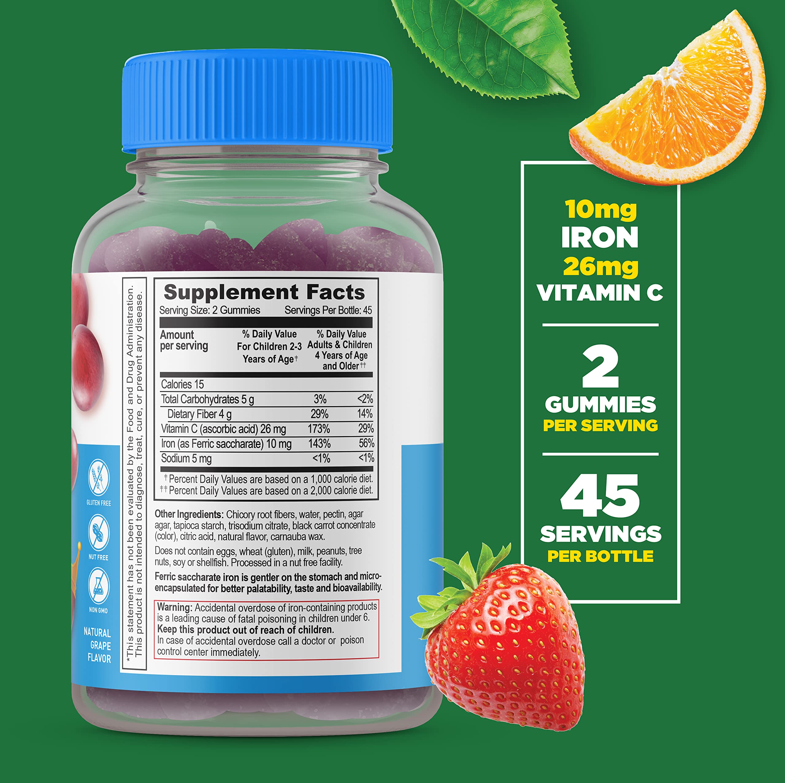 gluten-free vegetarian iron chewables