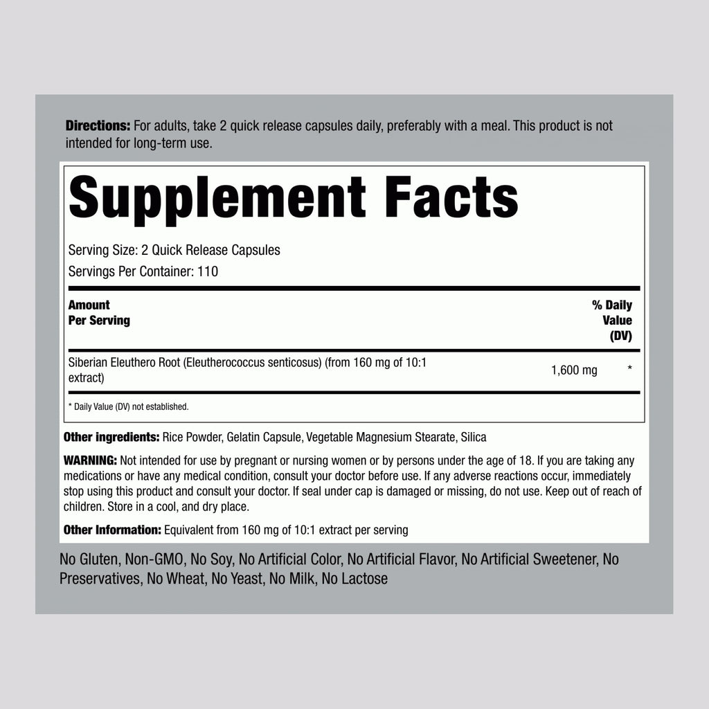 Gluten-free vitality support capsules