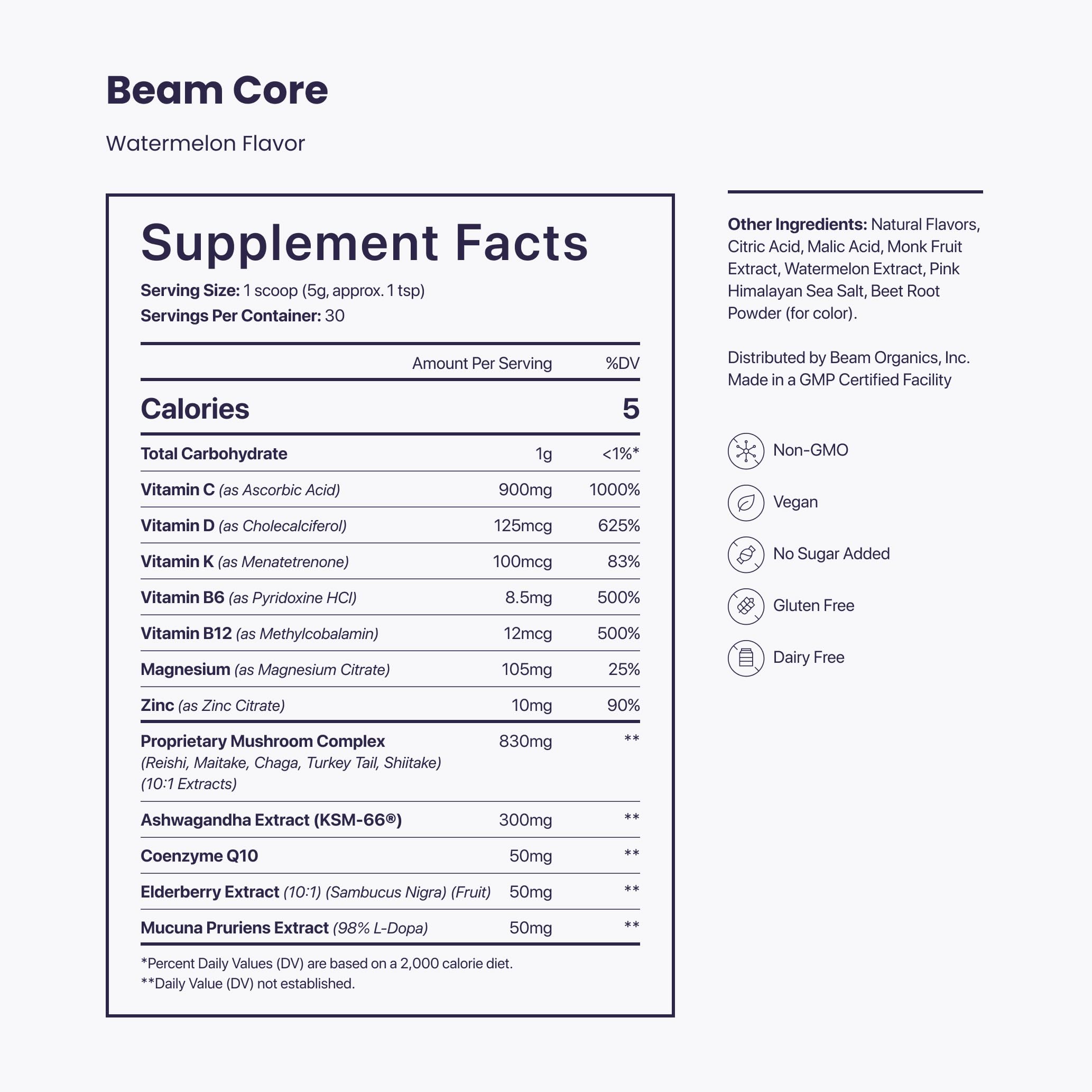 gluten-free vitamin and mineral drink