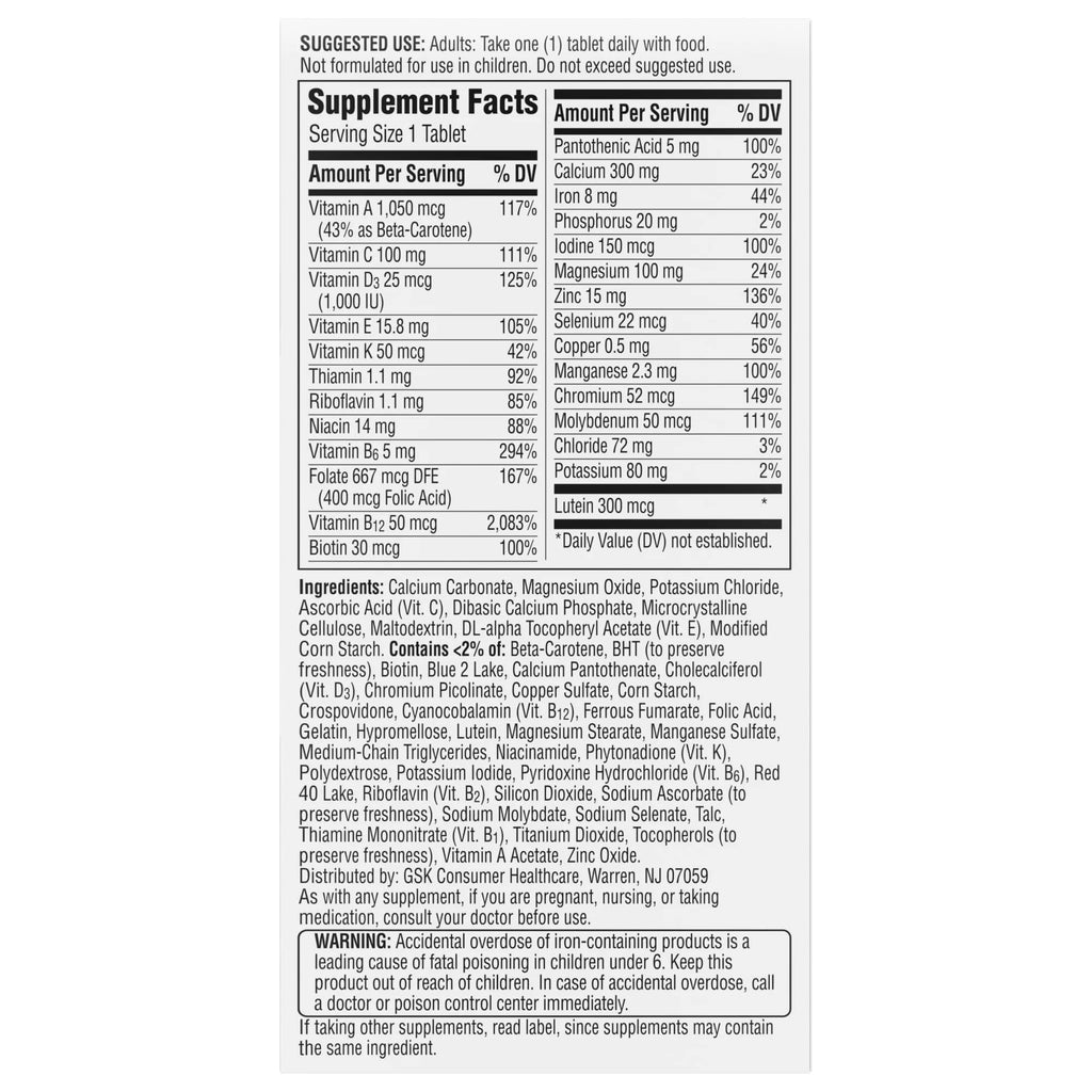 gluten-free vitamin tablets for women 50 plus