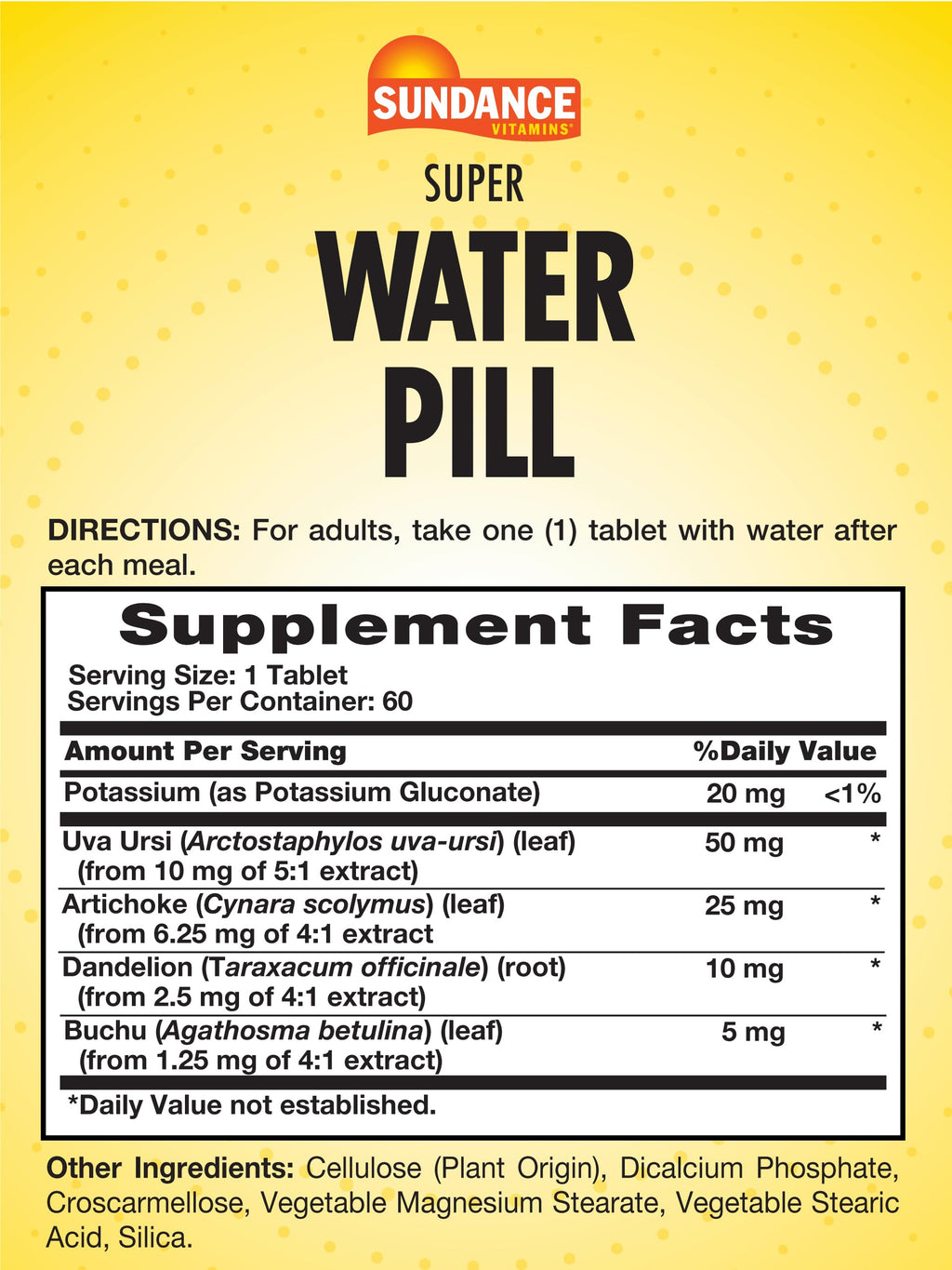 Gluten-free water pills for health