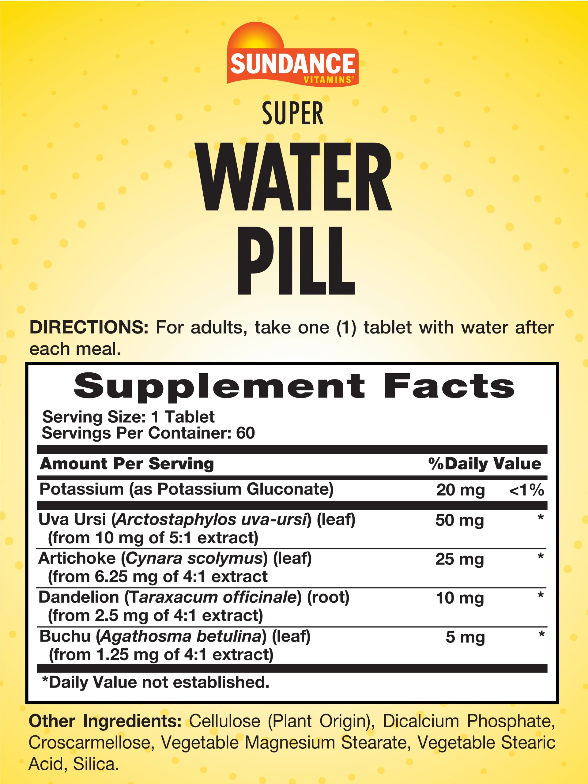 Gluten-free water pills for health