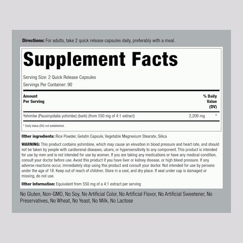 gluten free yohimbe capsules