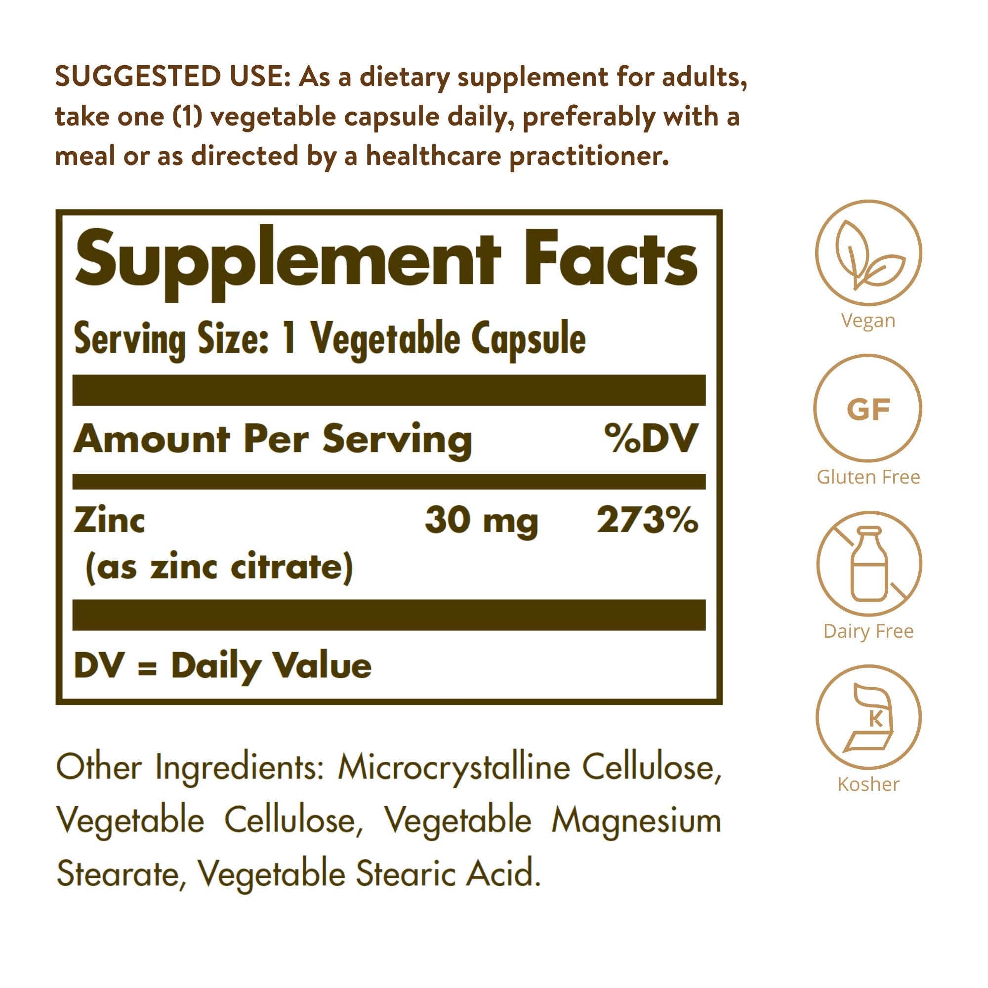 gluten free zinc capsules Canada