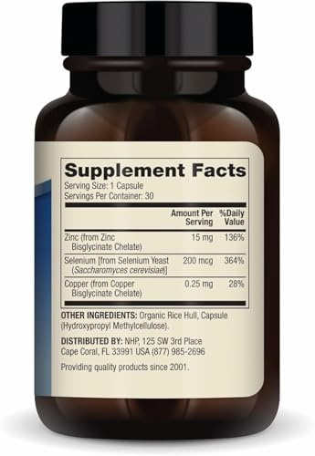 Gluten-free zinc capsules for vitality