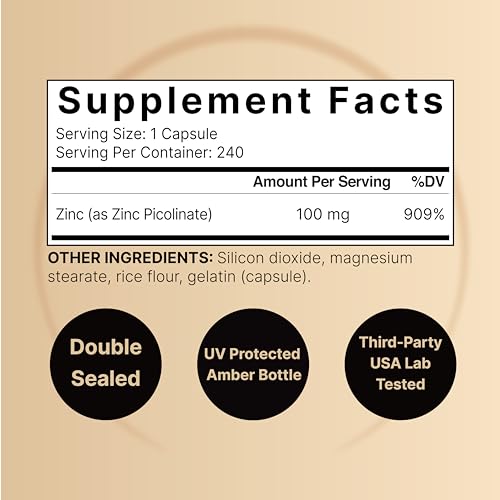 Gluten-free zinc capsules in Canada