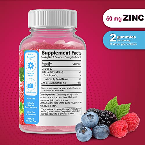 gluten-free zinc chews berry flavor