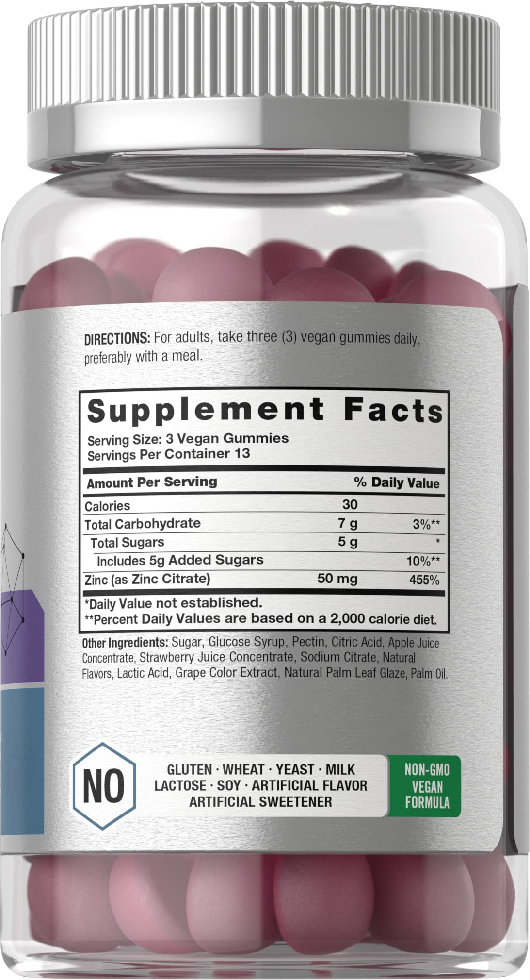 gluten free zinc gummies for health