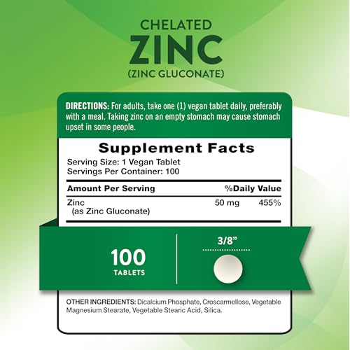 Gluten free zinc mineral tablets