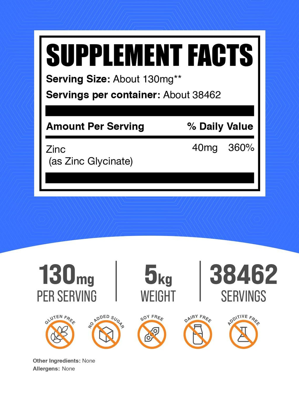 gluten free zinc powder for wellness