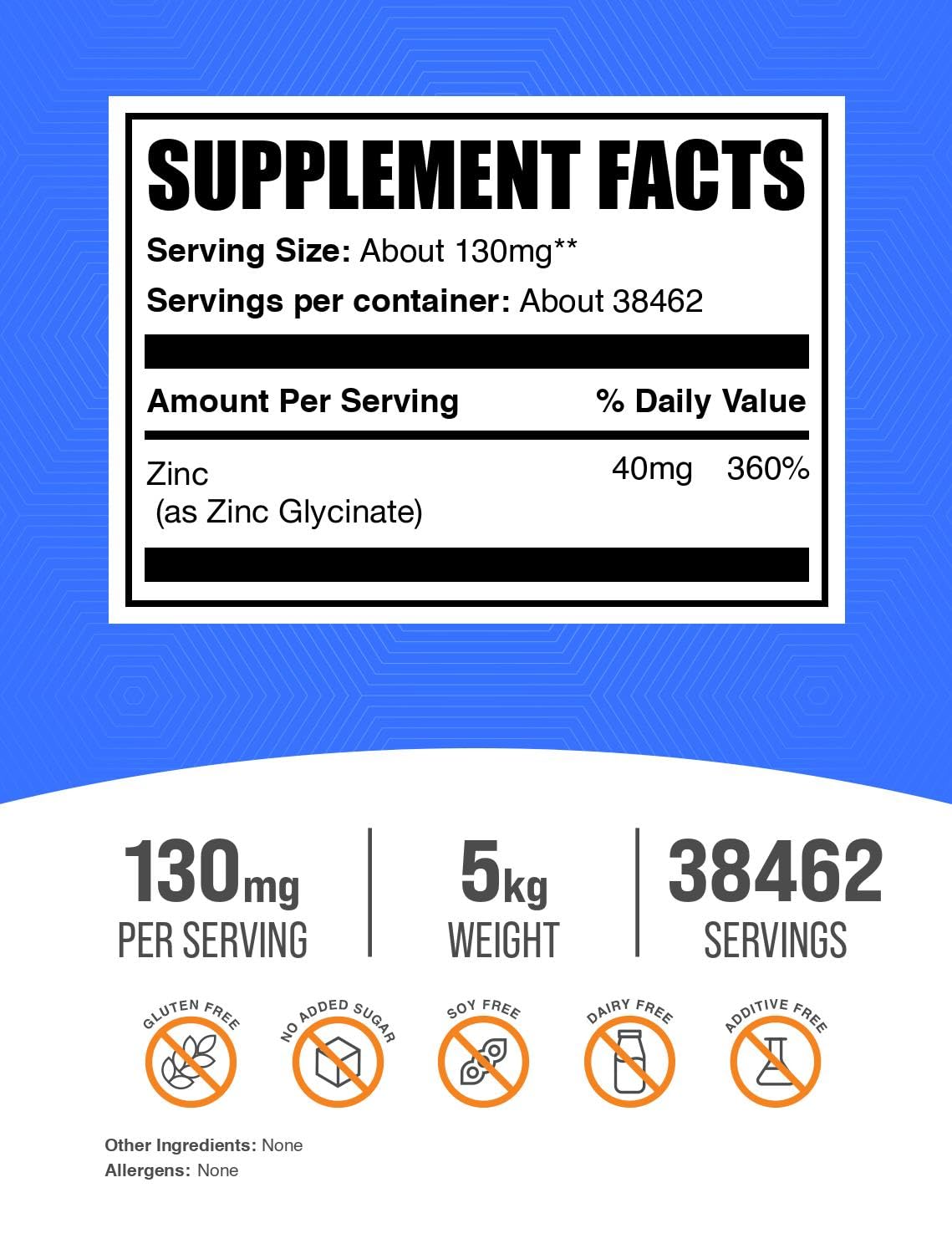 gluten free zinc powder for wellness