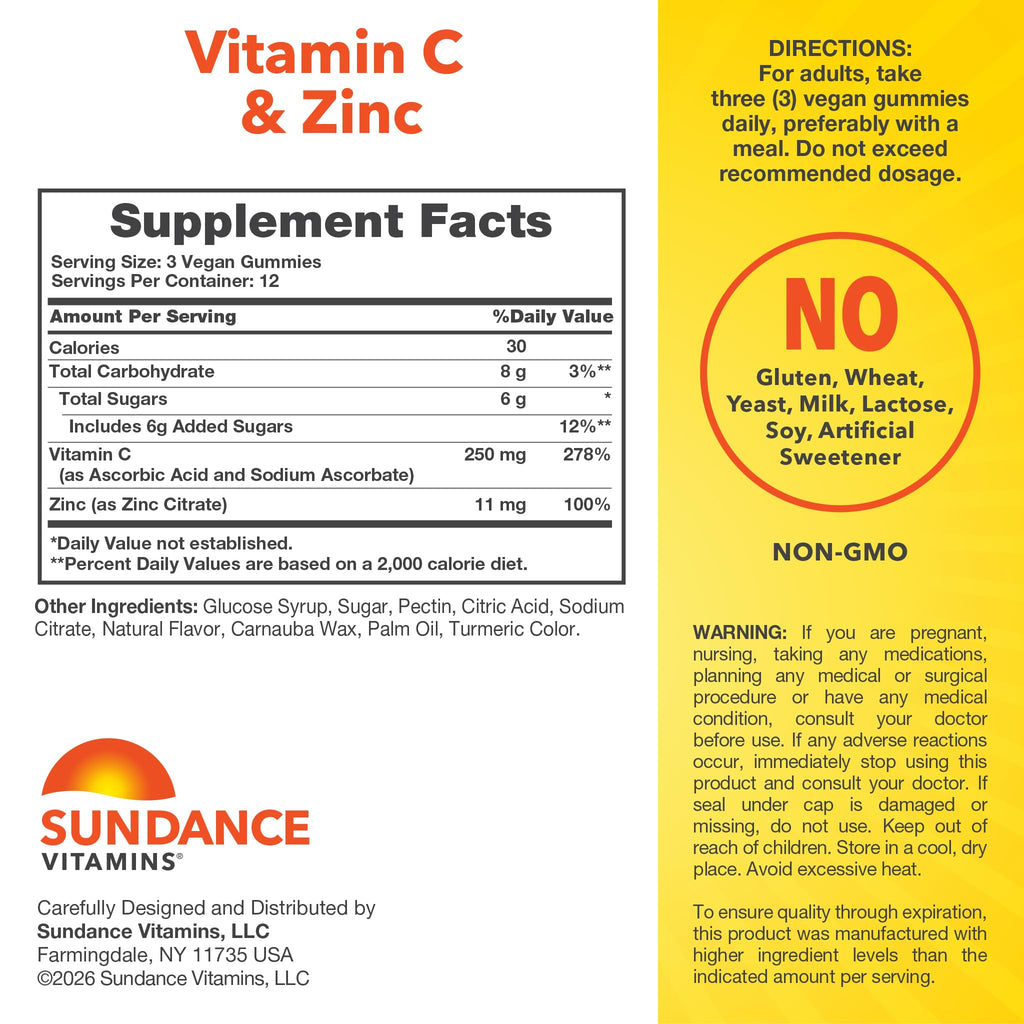 gluten free zinc vitamin gummies