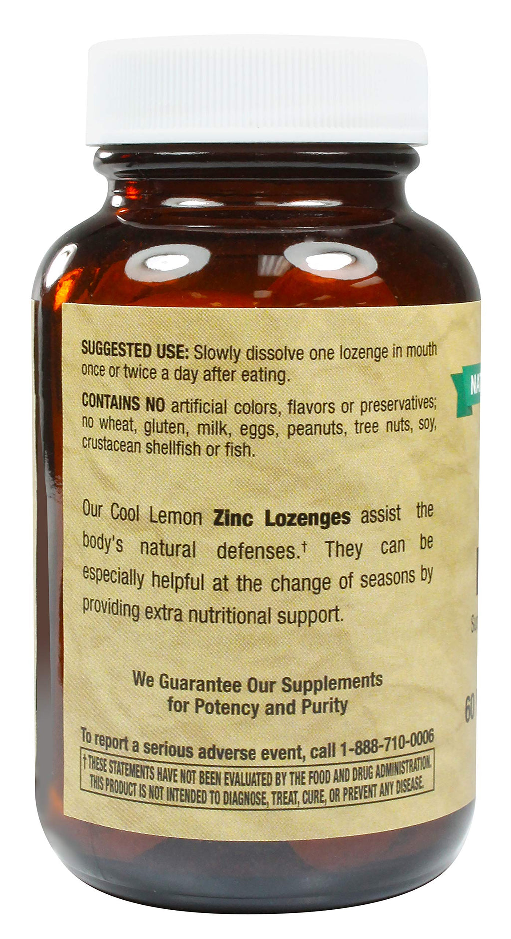 gluten free zinc vitamin lozenges