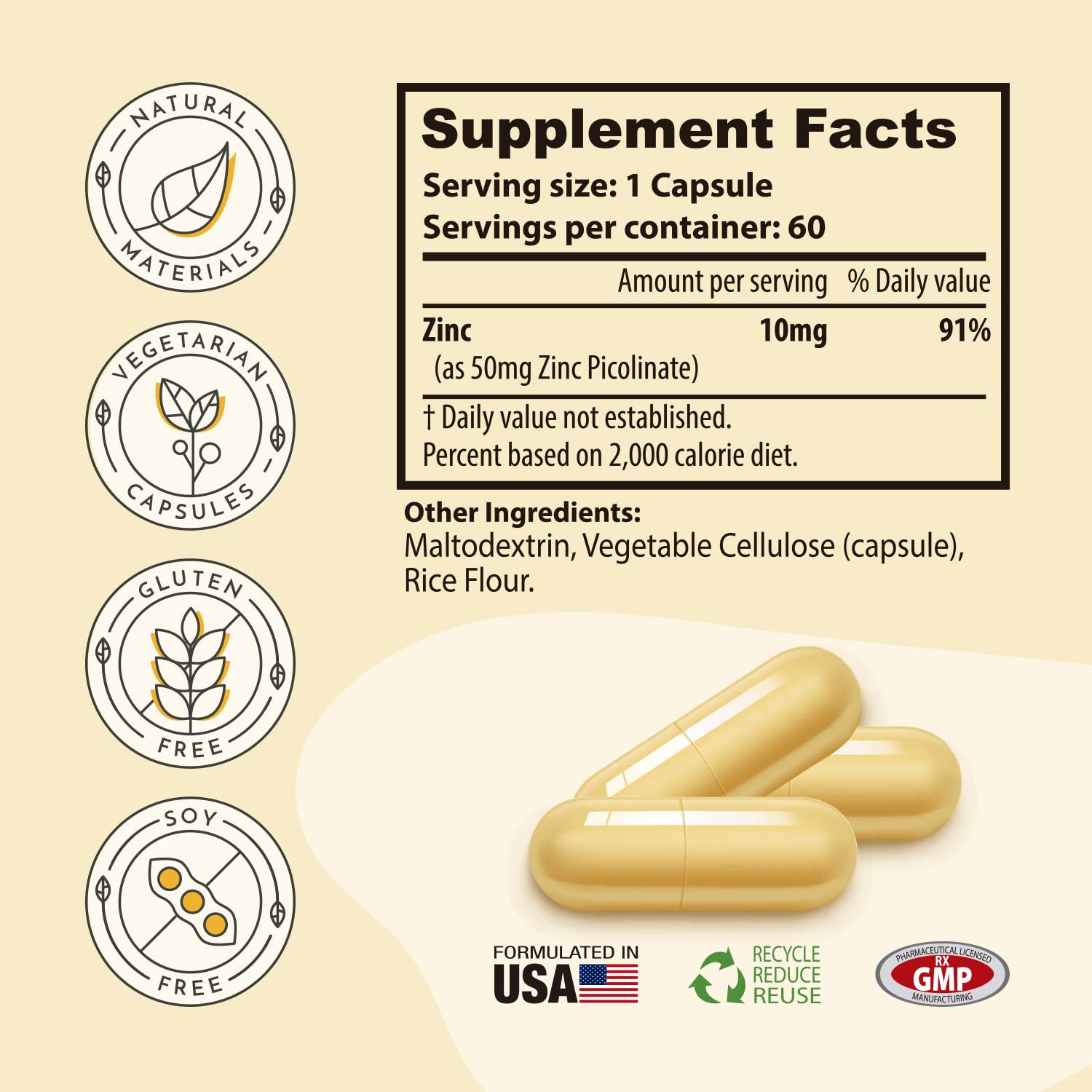 gluten-free zinc vitamins Canada