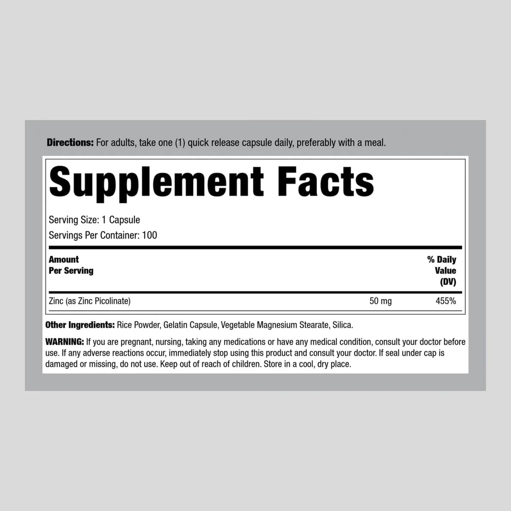 Gluten-free zinc vitamins in Canada