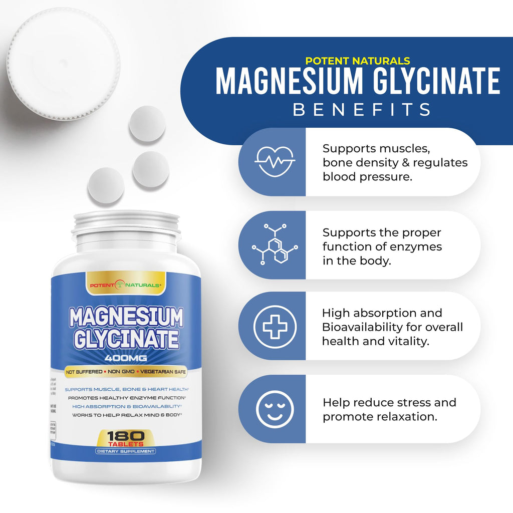 Gluten-friendly magnesium glycinate tablets