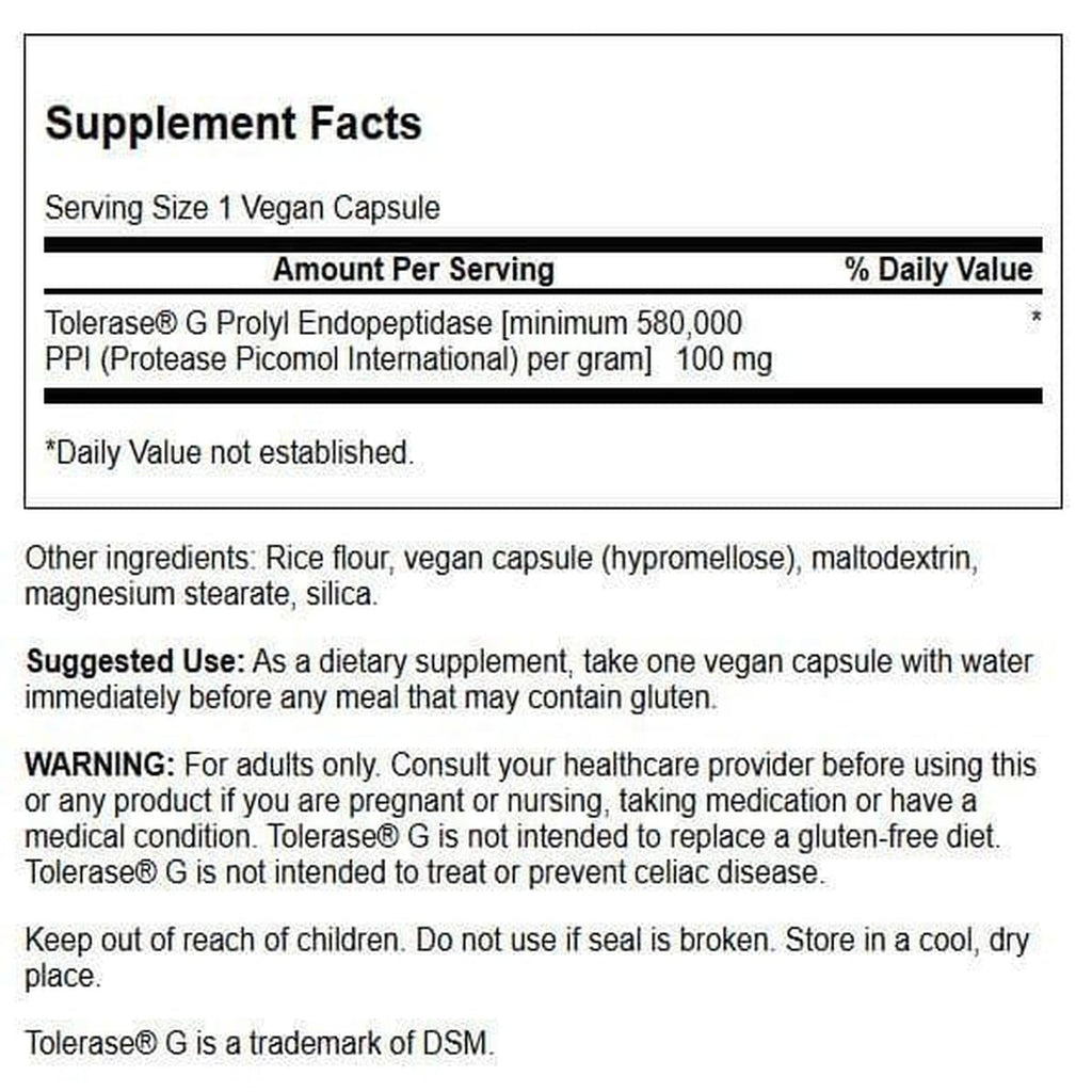 Gluten Rid digestive enzymes with Tolerase G