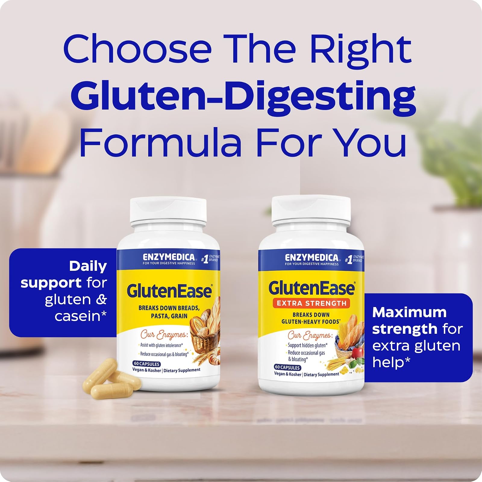 GlutenEase capsules for digestive comfort