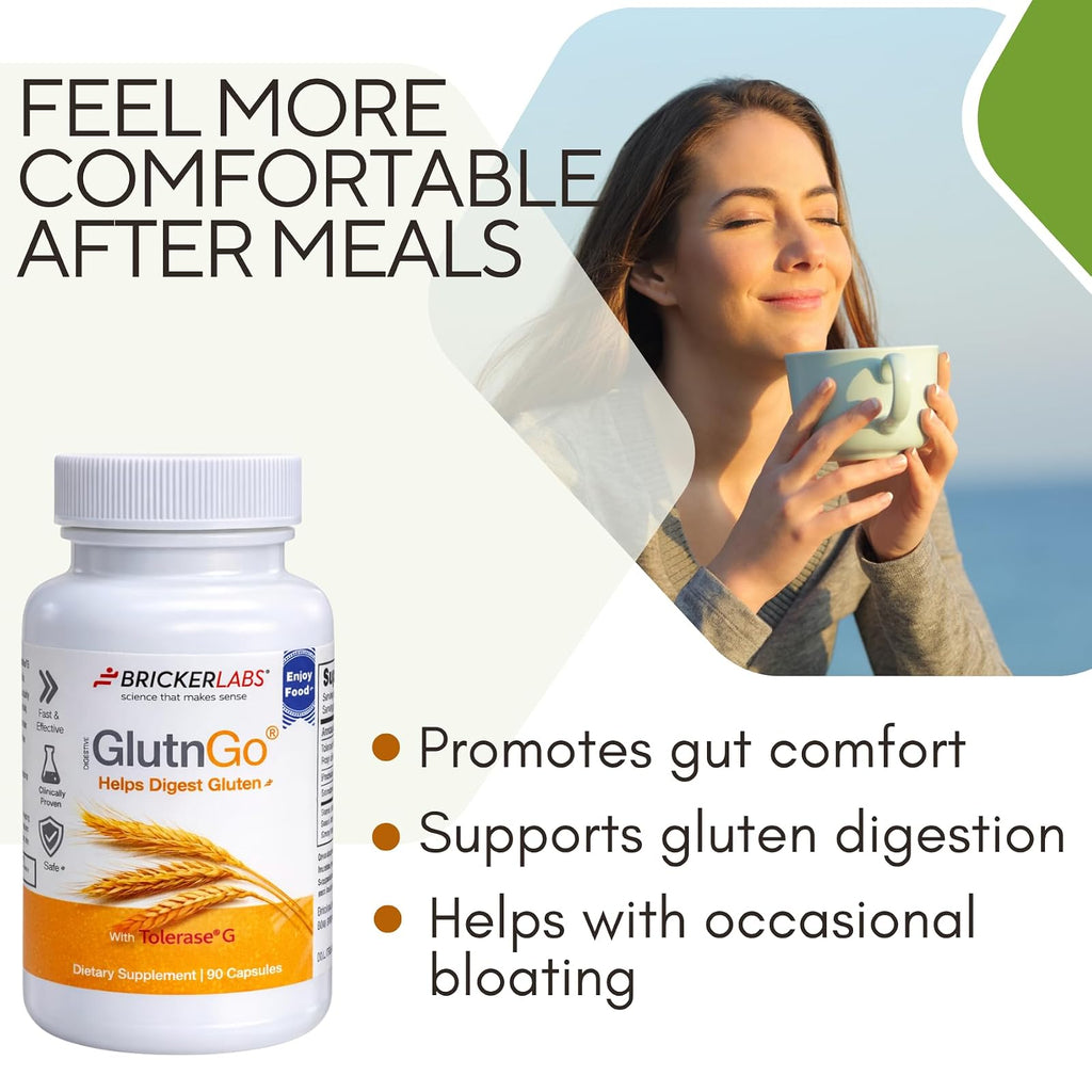 GlutnGo enzyme capsules for gluten relief