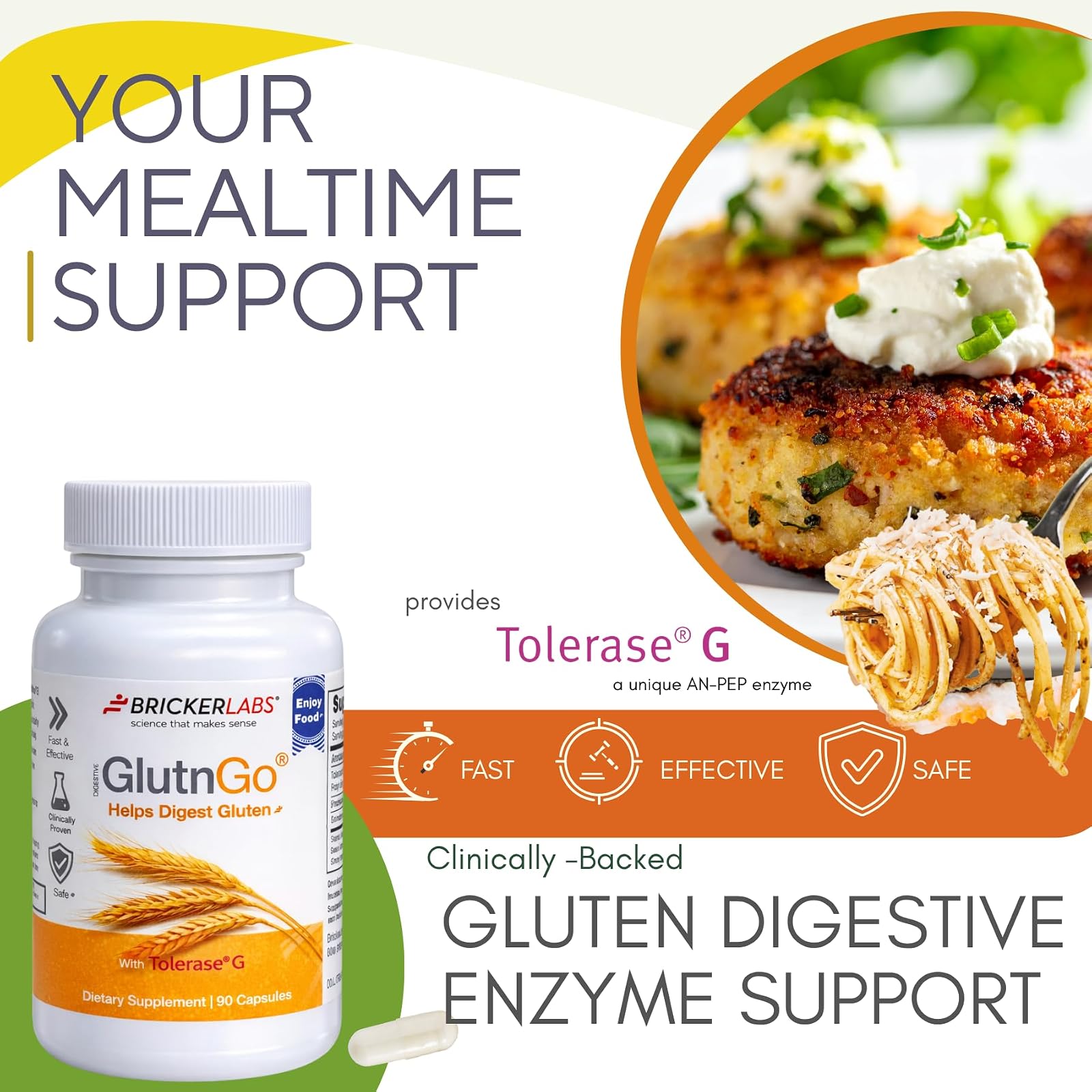 GlutnGo gluten digestive enzyme capsules