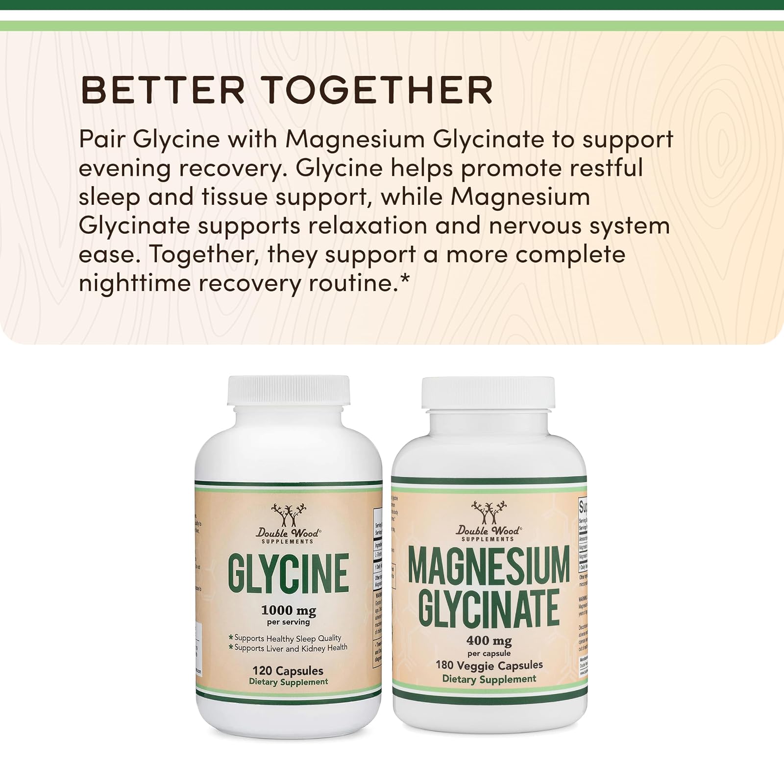 Glycine 120 capsules for daily use