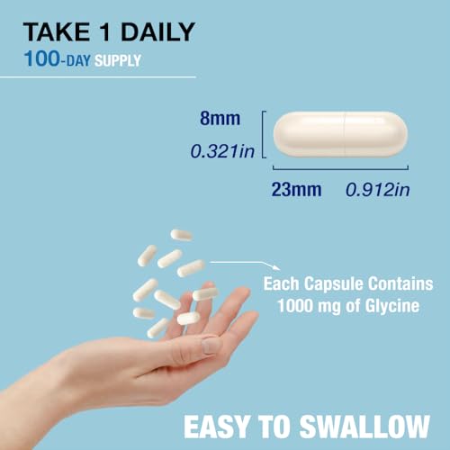 Glycine capsules for muscle recovery