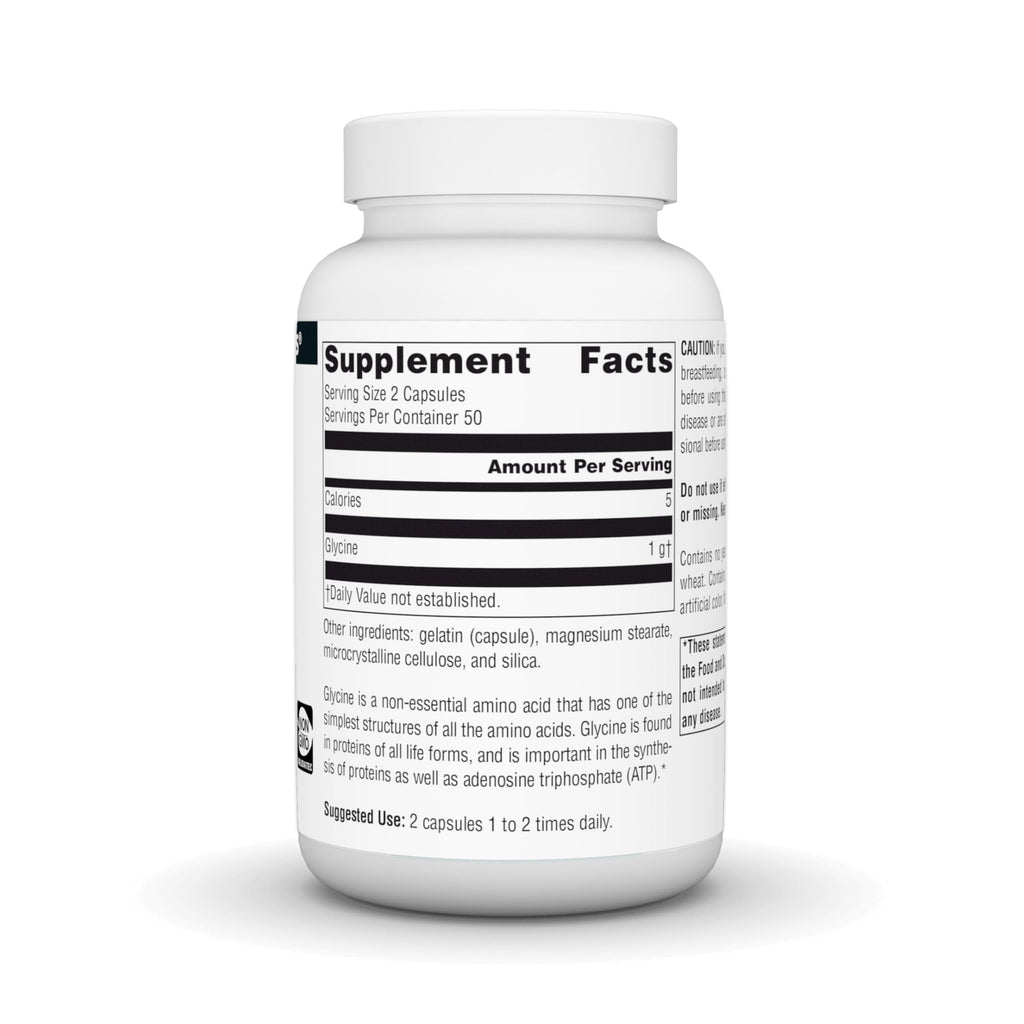 Glycine capsules for stress relief