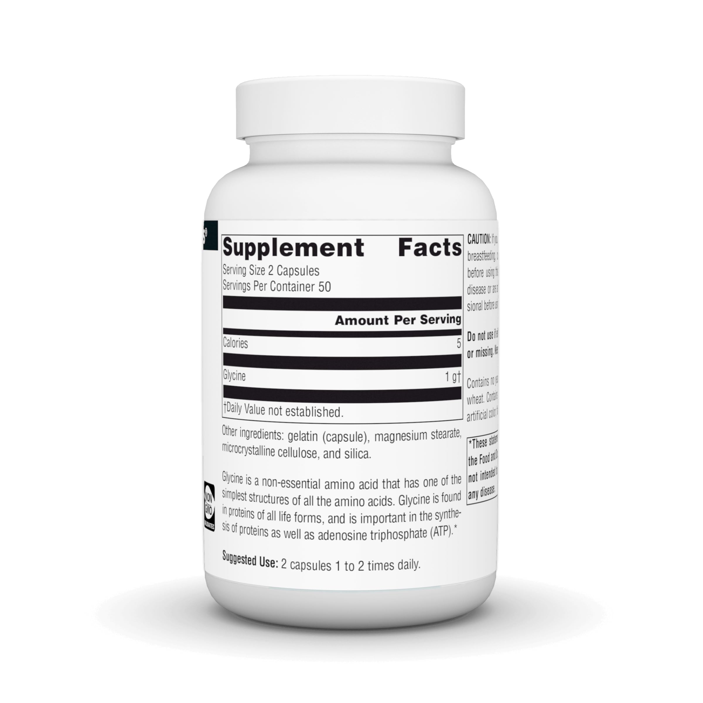 Glycine capsules for stress relief