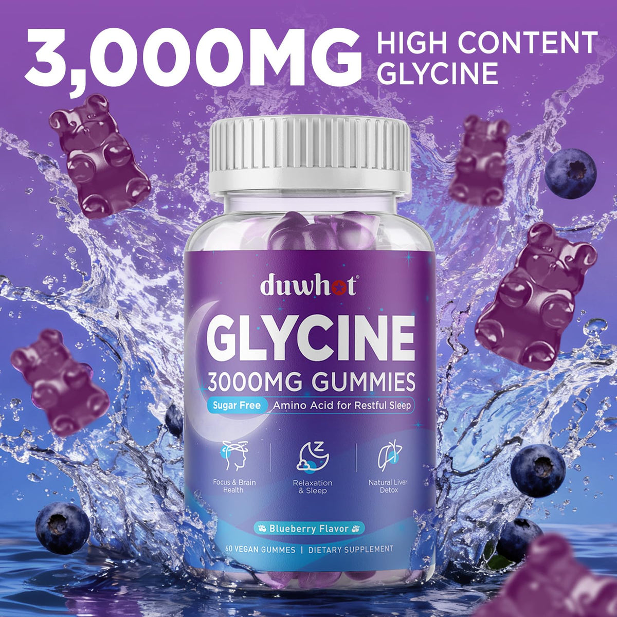 Glycine gummies for muscle recovery