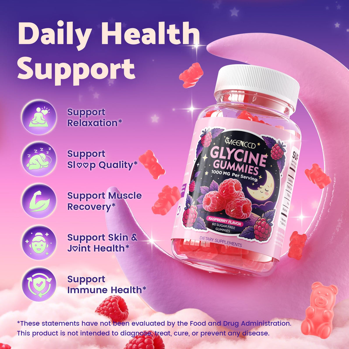 Glycine gummies for relaxation
