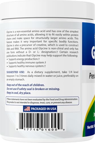 Glycine powder for enhanced relaxation
