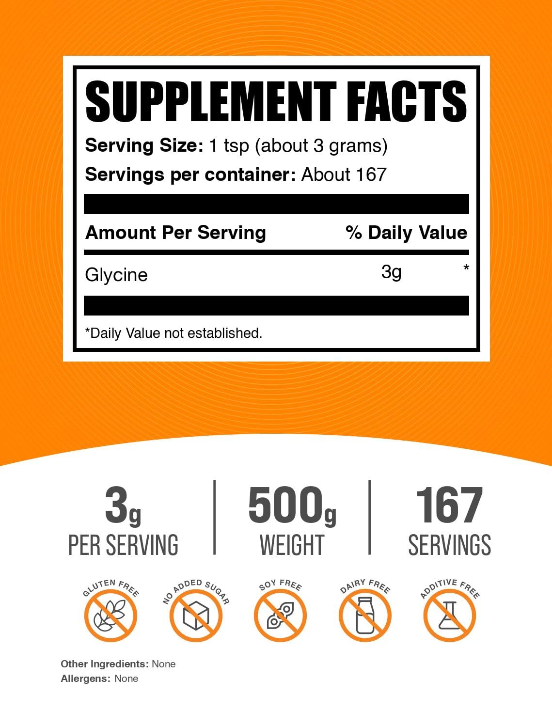 Glycine powder supplement for better sleep