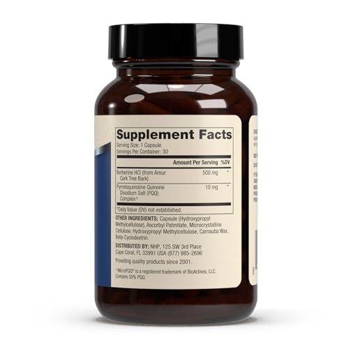 GMO-free berberine and MicroPQQ formula