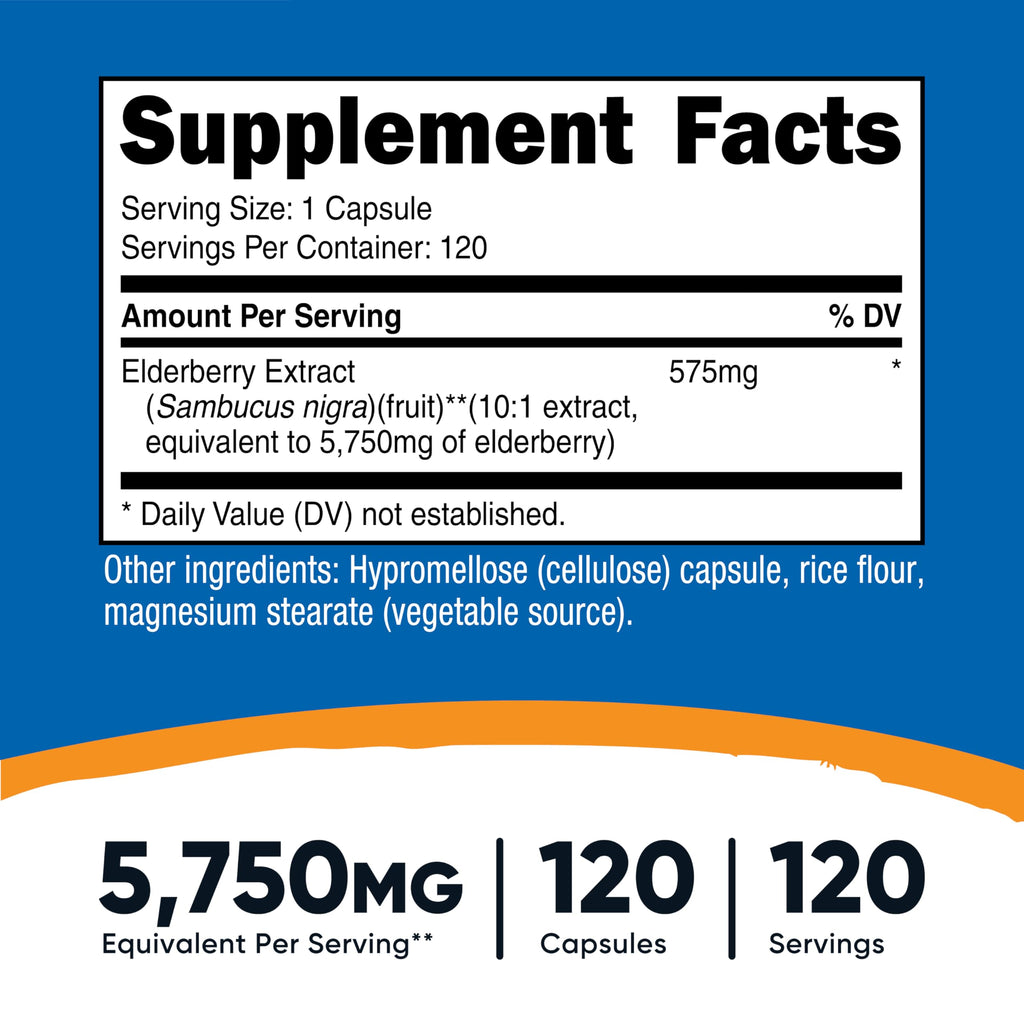 GMO-free elderberry capsules for health