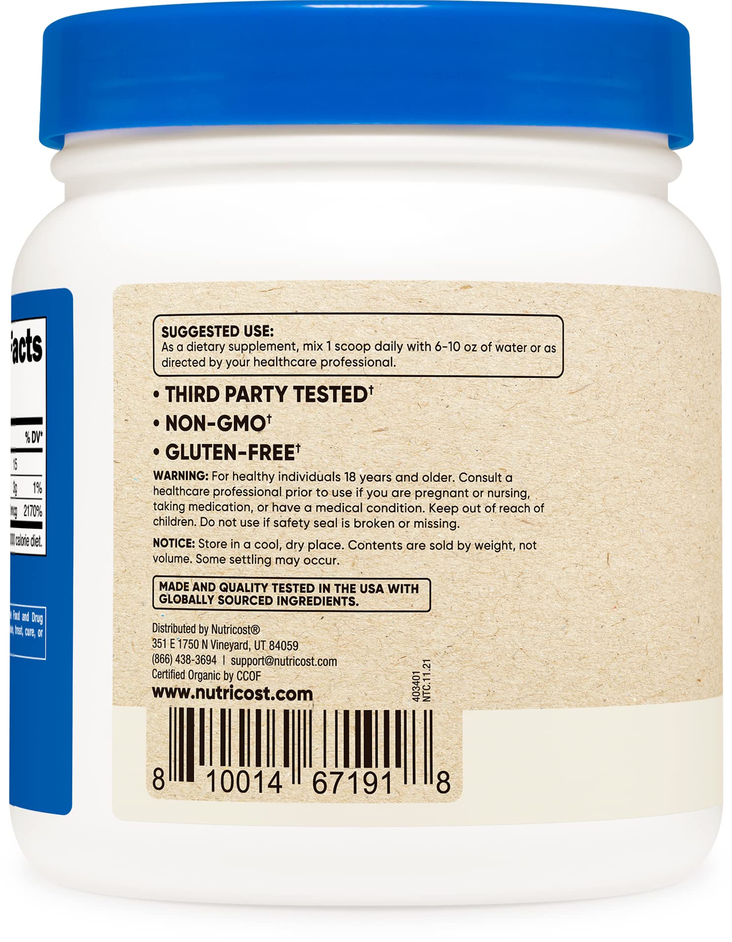 GMO-free kelp powder for health
