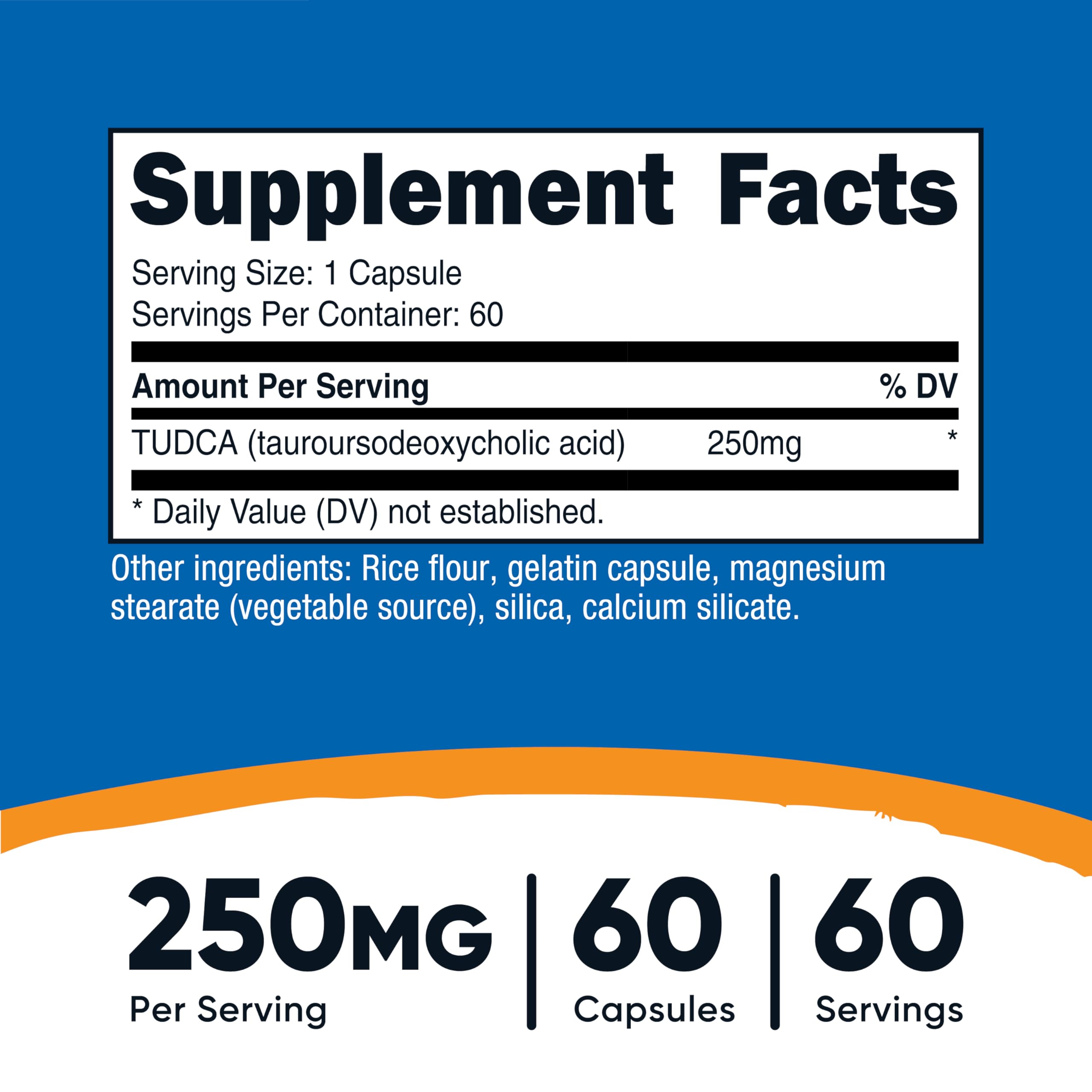 GMO-free Nutricost Tudca capsules