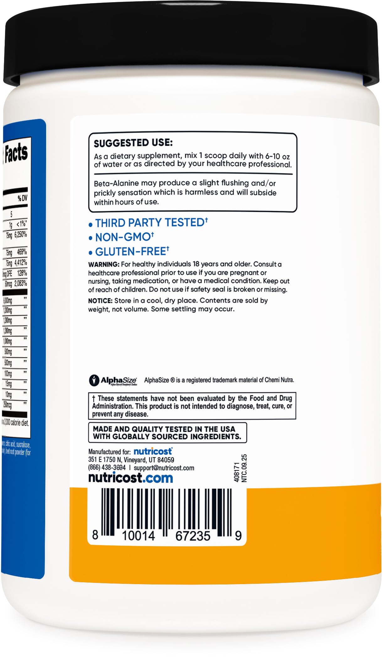 GMO-free pre-workout supplement
