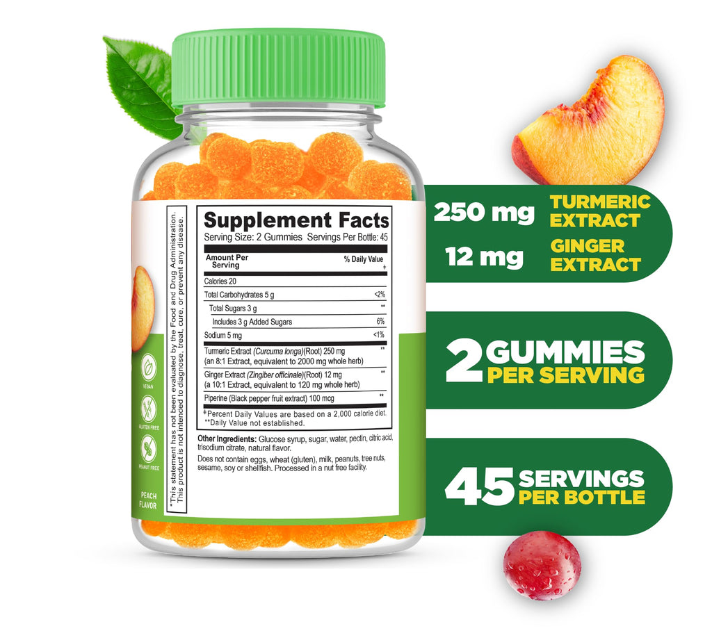 GMO-free turmeric gummies for health