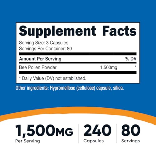 GMP compliant bee pollen capsules