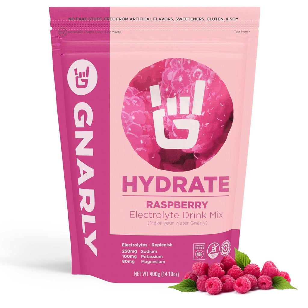 Gnarly Nutrition raspberry electrolyte powder