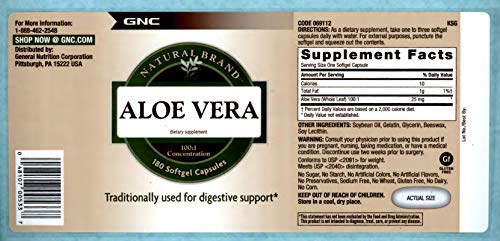 GNC Aloe Vera for skin health