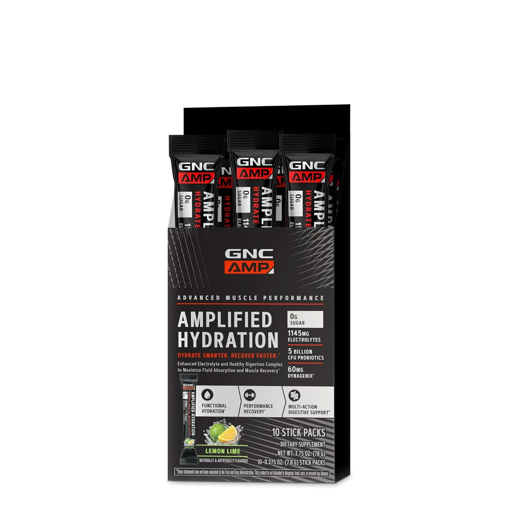 GNC AMP hydration lemon lime flavour