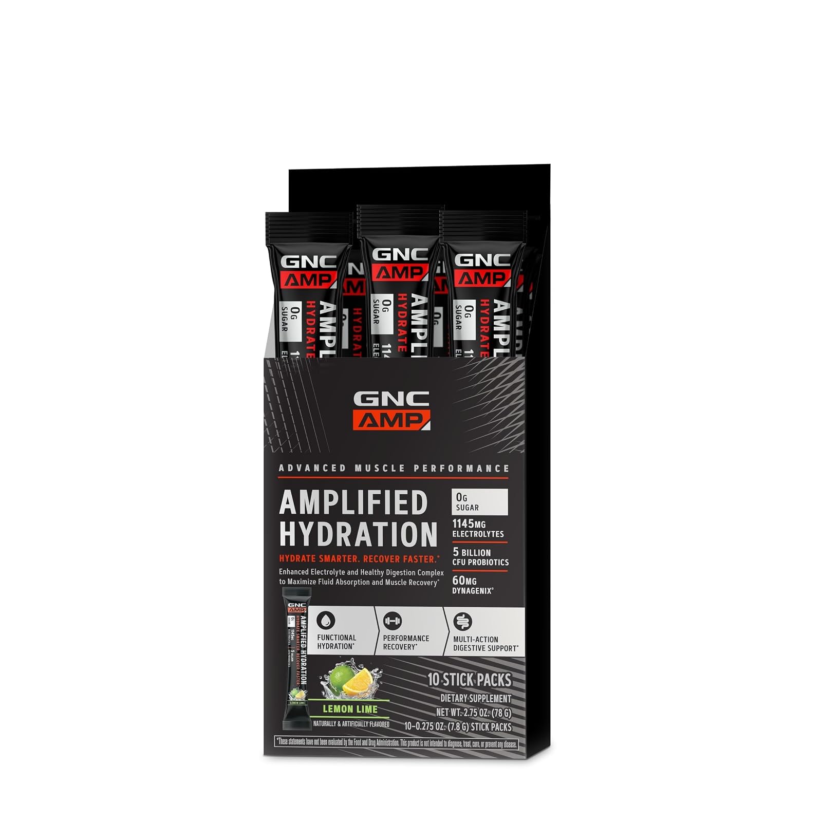 GNC AMP hydration lemon lime flavour