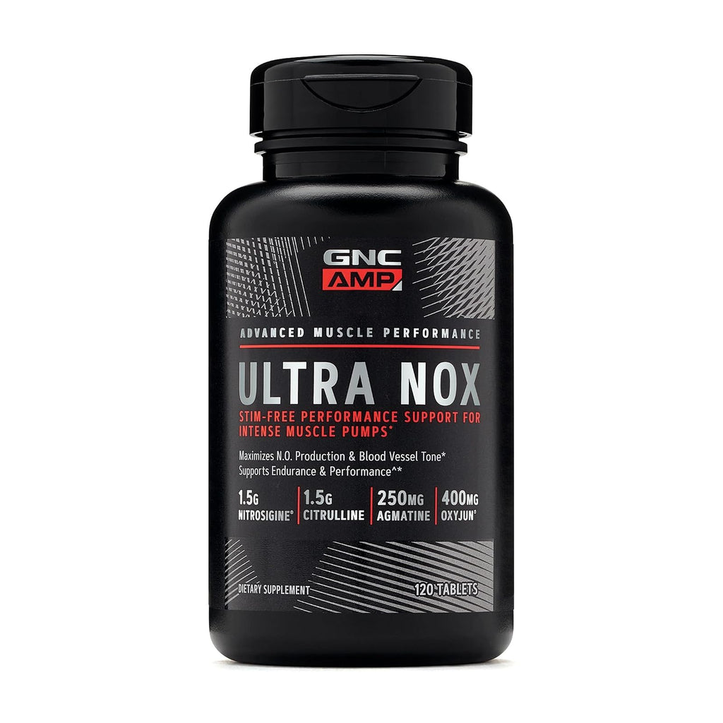 GNC AMP Ultra Nox pre-workout capsules