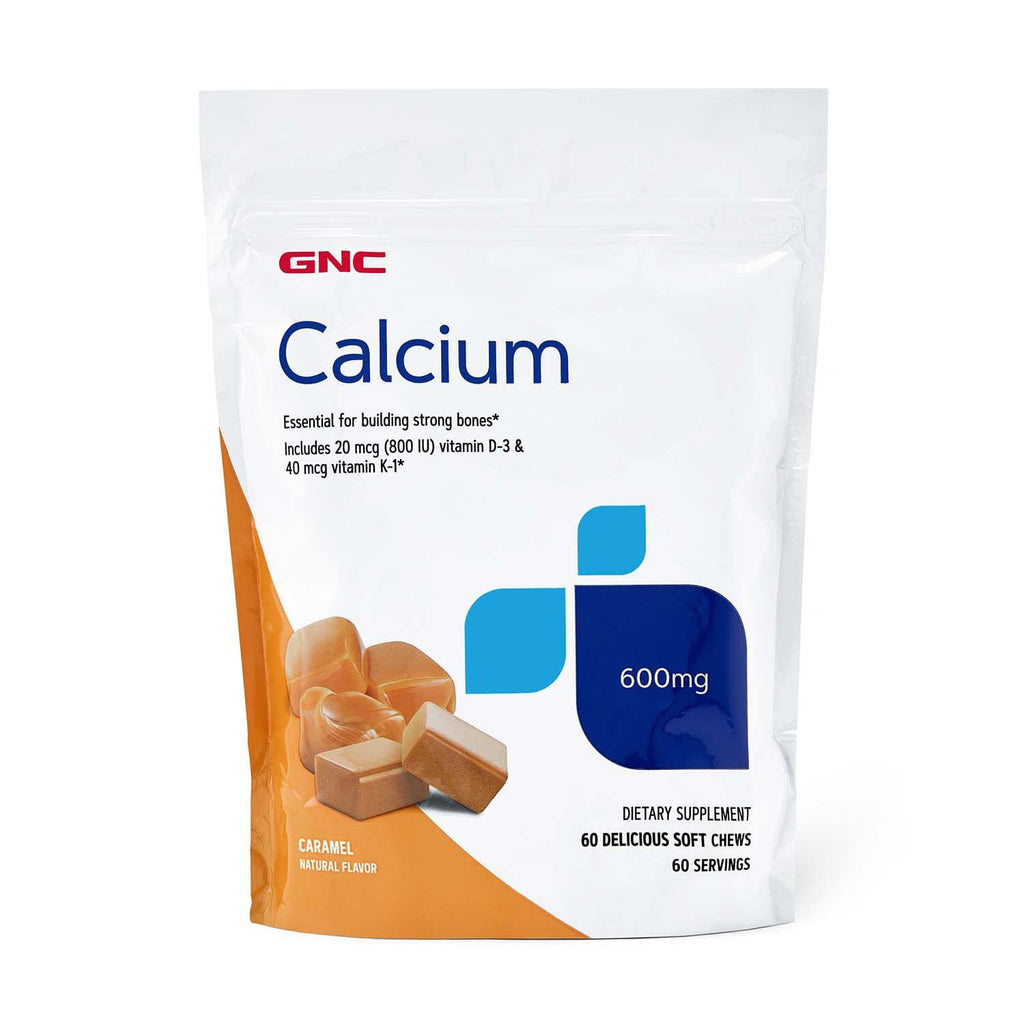 GNC Calcium 600 mg caramel supplement