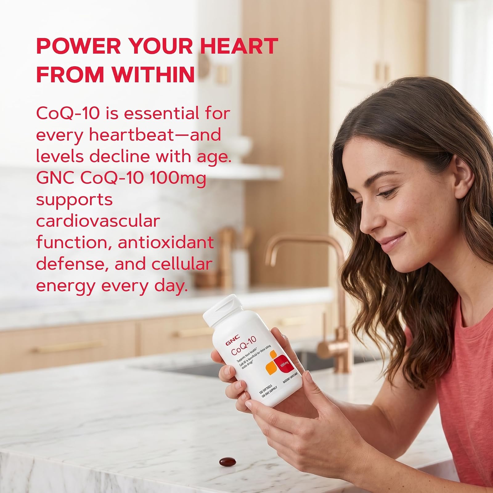 GNC CoQ10 softgels for wellness