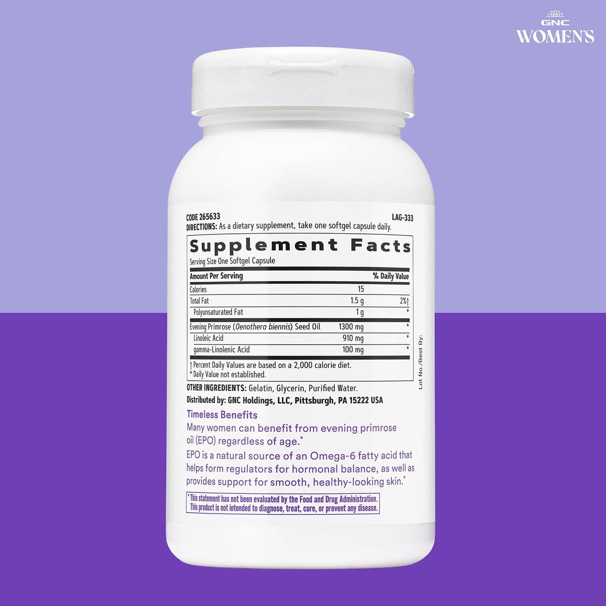 GNC Evening Primrose Oil softgel dosage